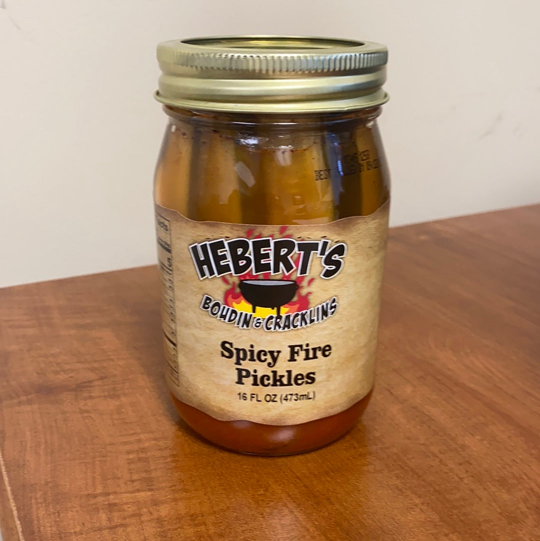 Spicy Fire Pickles - 16 oz. – Hebert's Boudin & Cracklins